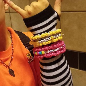 Custom Skull Pattern Kandi Cuff | Pick Your Colors!!! | Rave | Scene ...