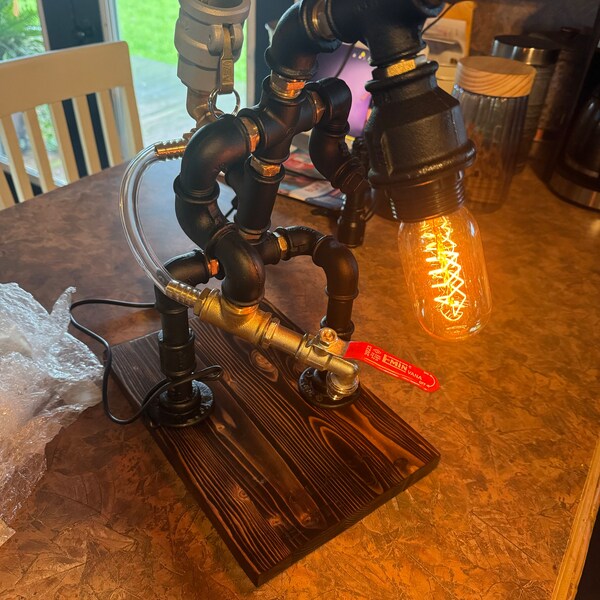Father's Day Gift ,steampunk Fireman Pipe Robot Night Lamp, Liquor ...