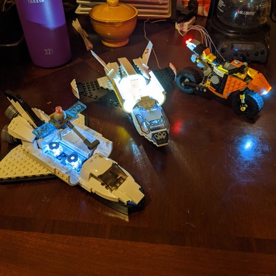 LED Double Red LEGO Studs With Battery Brick - Etsy