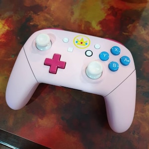 Custom Princess Peach Pastel Pink Nintendo Switch Pro Controller - Etsy