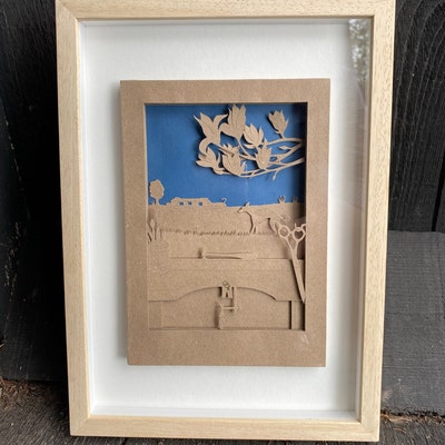A3 or 30x40cm Natural Wood Box Frame With Regular or UV Art Glass - Etsy UK