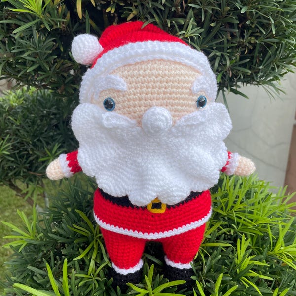 Crochet Santa Pattern (pdf - English) - Crochet Christmas Santa Pattern ...