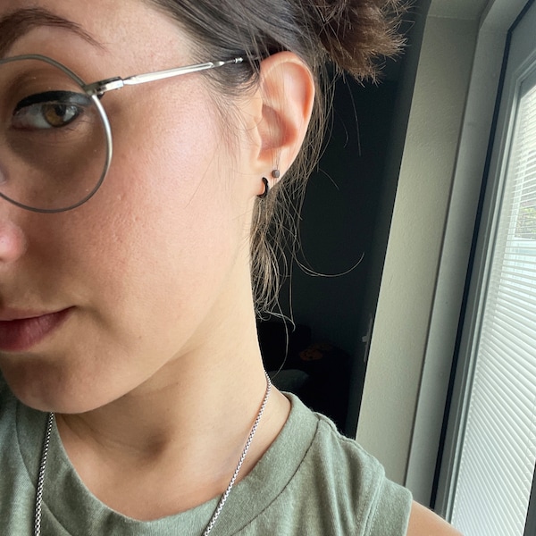 Minimalist Matte White Studs, Tiny Small Medium Large Round Studs for ...