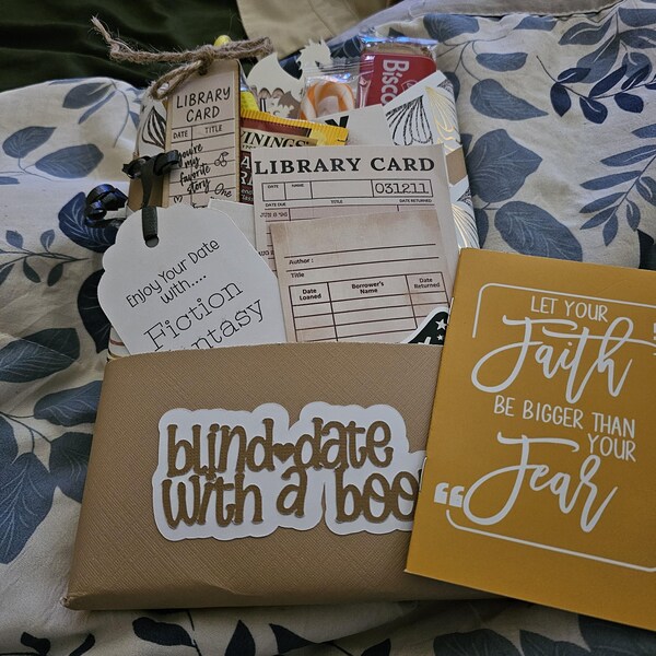 Date Night With A Book - Blind Date With A Book - Book Lovers Gift ...