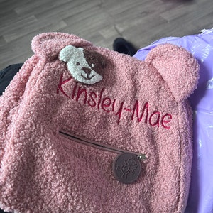 Teddy Bear Backpack Toddler Backpack, Custom Name Backpack Embroidered ...