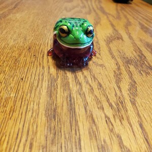 Alien Tree Frog Friend Starlight Pink Hand Painted Resin Frog Figurine ...