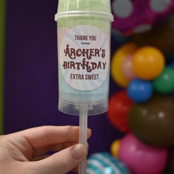 Cotton Candy Party Favors - Push-pop Party Favors - Gourmet Cotton ...