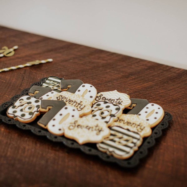 Custom Number Assortment Cookies Set of 6 Crunchy Shortbread Cookies ...