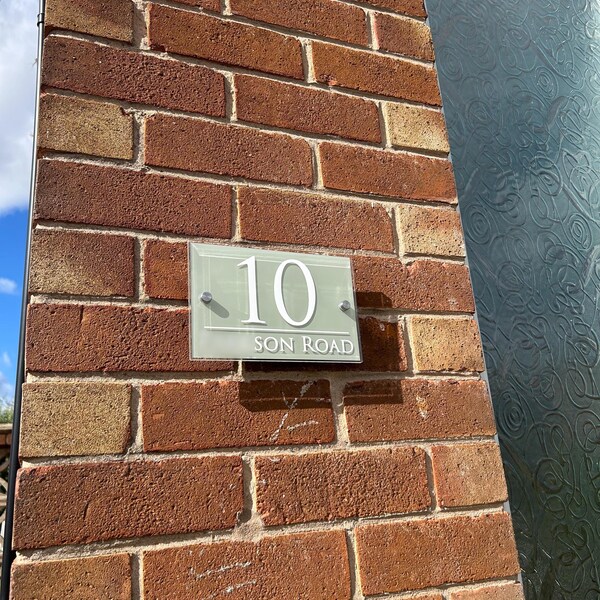 Traditional House Number Signs & Address Plaques in Sage Green - Etsy UK