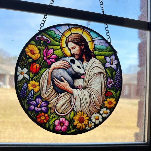 American Robin With Sunflower GLASS , Bird and Flower, Sunflower Decor ...