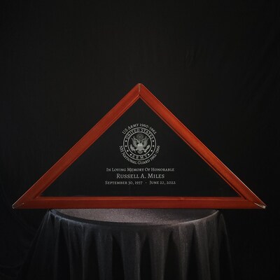 Honors Flag Display Case for 5x9' Memorial / Burial / Funeral Shelf Box ...