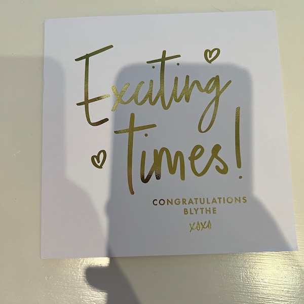 Personalised Congratulations Card, Exciting Times Card, Good Luck Card ...