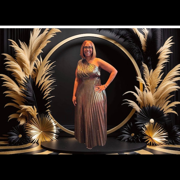 Elegant White & Gold Arch Digital Photography Backdrop, Baroque Style ...