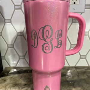 Monogram With Dot Border Perfect for Yeti, Laptop, Car, Planner and ...