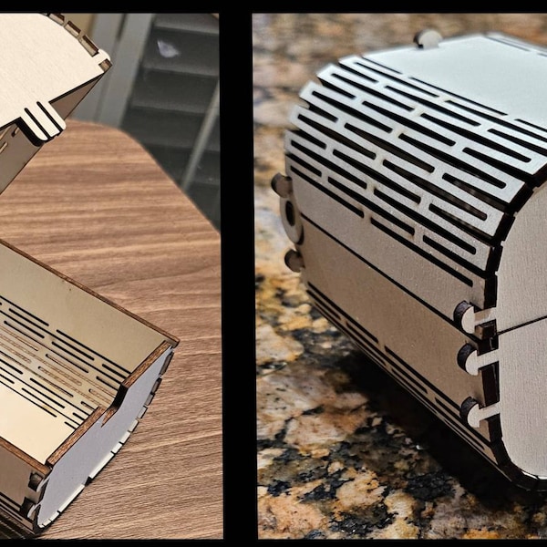 Flexible Book Box Laser Cut File for Cnc for 3 Mm 1/8 Inch 4 Mm ...