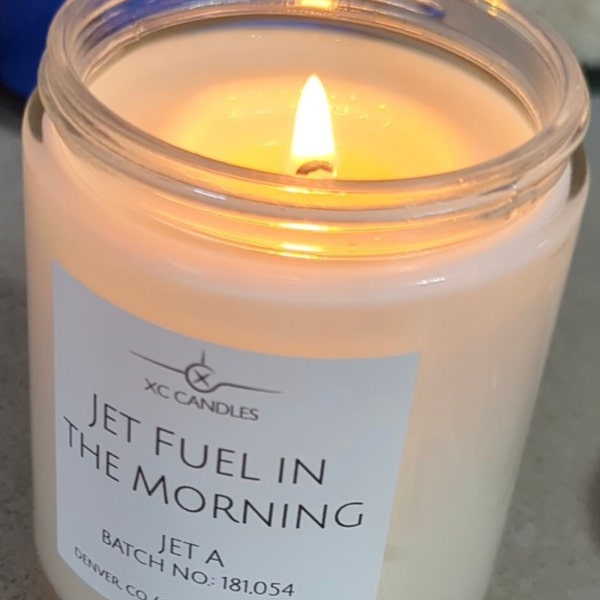 JET FUEL in the MORNING — Airplane Candle, Jet Fuel Candle, Pilot Gift ...