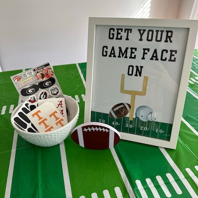 Pink Football First Birthday Printable Time Capsule Sign and Cards ...