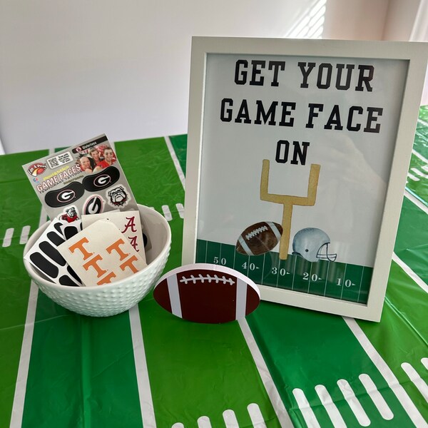 Football Birthday Party Custom Sign, Instant Download, First Down ...