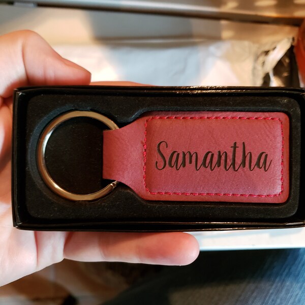 Personalized Keychain, Vegan Leather Keychain, Vegan Key Chain, Key Fob ...
