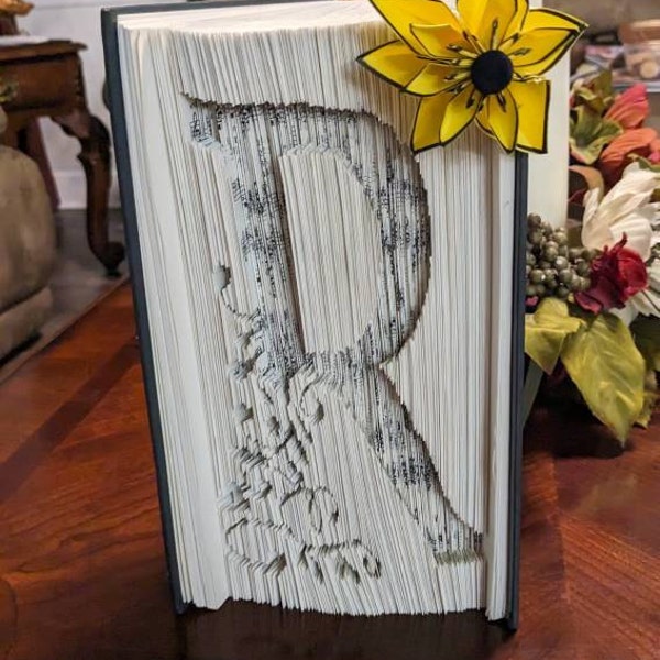 The Letter R Book Fold PATTERN, Cut and Fold Pattern, Birthdays ...