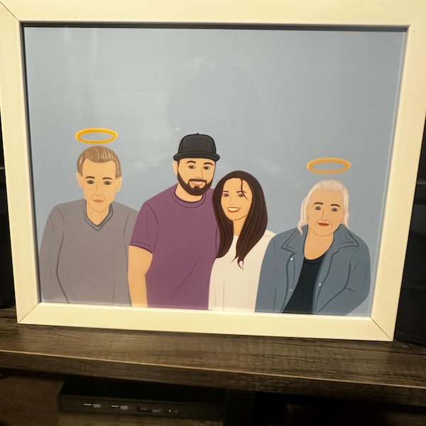 Gift for Couple, Couple Portrait, Family Portrait, Faceless Portrait ...