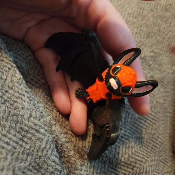 Adorable Flexi Bat - Cute Bat, Bat Toy, Halloween Bat, Bat Decoration ...