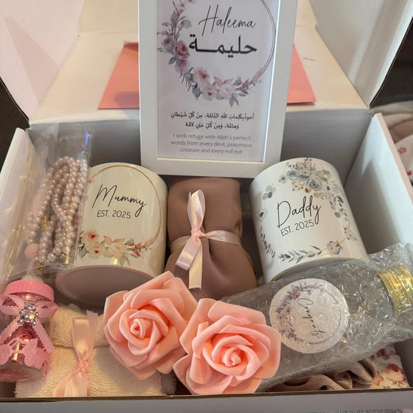 Personalised Mug Hijab Hamper/initial Mug/hijab Hamper/gift for Her ...