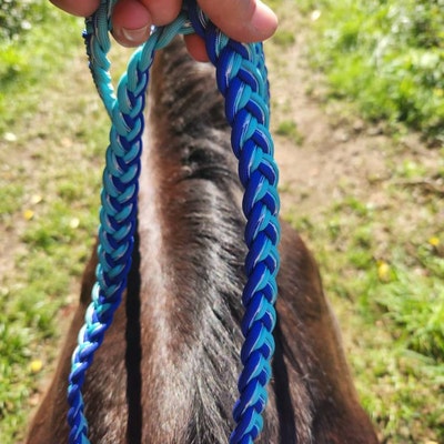 Create Your Own Custom 9 Strand Braided Paracord Barrel Reins Horse ...