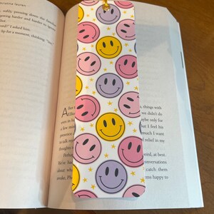 Retro Happy Faces Bookmark Collection pink & Purple - Etsy