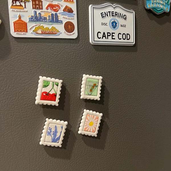 Assorted Stamp Magnets (set of 4) - Etsy
