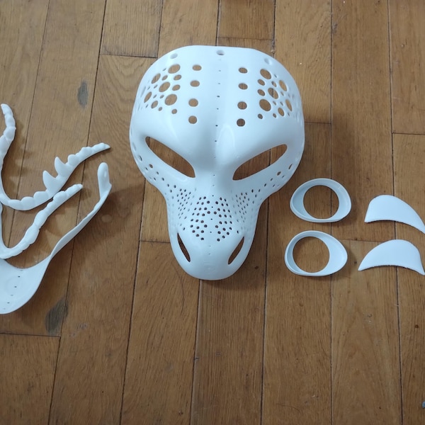 Wolf Therian Mask Base 3D Printed - Etsy