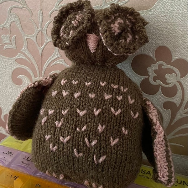 Vintage Rabbit Toy Knitting Pattern Bunny Peter Rabbit With Chart ...