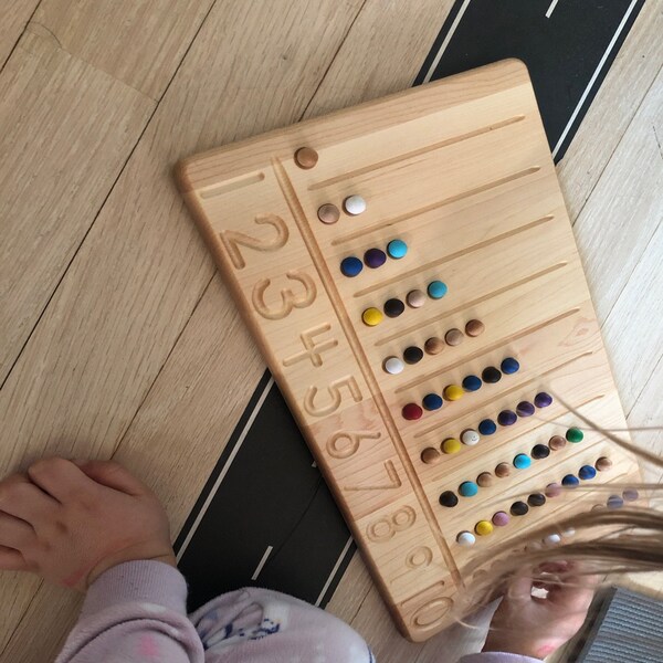 Number Counting Board Number Tracing Board Montessori Counting Board ...
