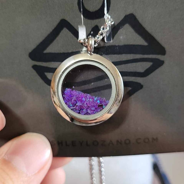 Cremation Locket for Ashes, Human Ash Keepsake, Cremation Necklace for ...