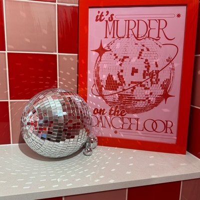 Murder on the Dancefloor Print Disco Ball Saltburn Music Poster Wall ...