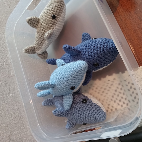 Baby Shark Mini Crochet Toy Pattern, Mini Amigurumi Shark Pattern ...