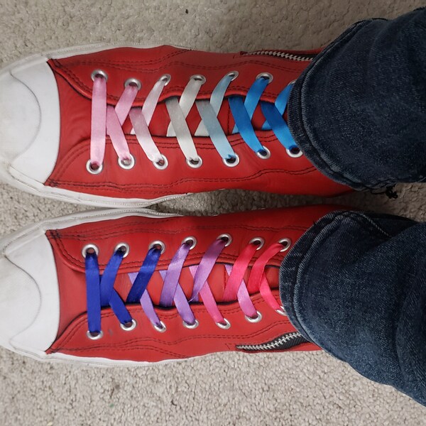 Transgender Pride Shoelaces — Subtle LGBT Pride Accessory Pride Flag ...