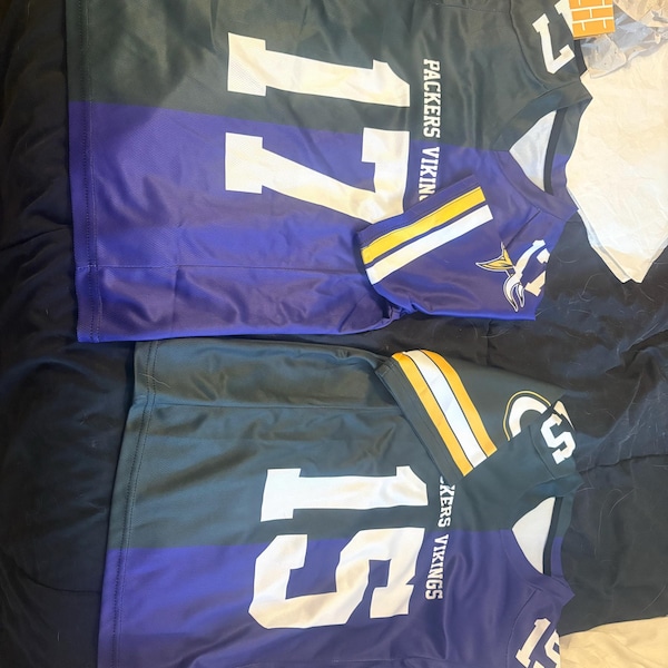 Personalized Two Football Team Jersey, Custom Split Football Jersey ...