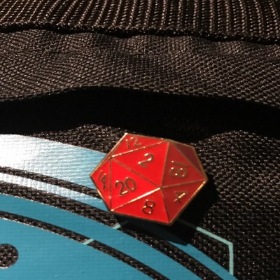 Twenty-sided Die Enamel Pin D20 D&D Gamer RPG Enamel - Etsy