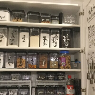 Canister Labels, Pantry Labels, Kitchen Labels, Custom Labels, Kitchen ...