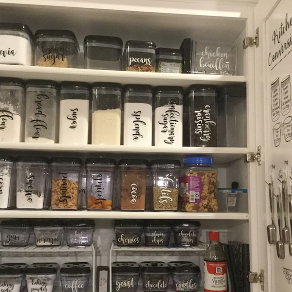 Canister Labels, Pantry Labels, Kitchen Labels, Custom Labels, Kitchen ...