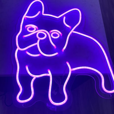 French Bulldog Neon Sign, Neon Sign Dog Custom, Dog Neon Sign Gift for ...