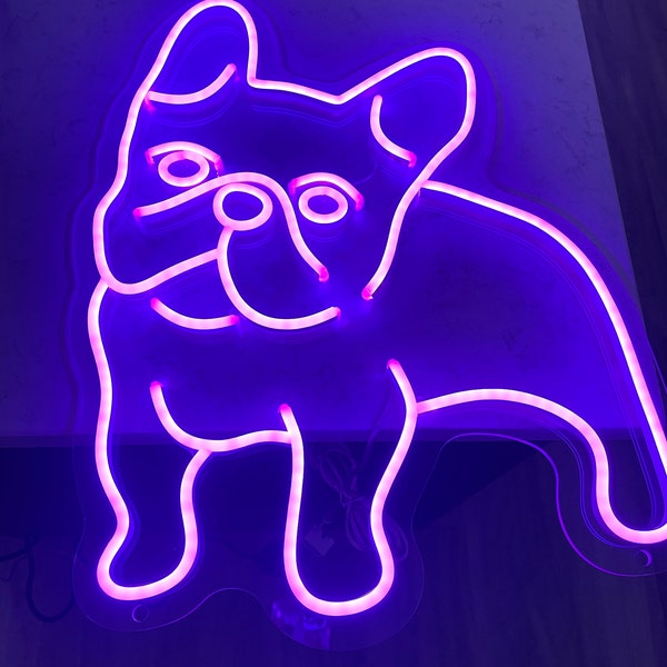 French Bulldog Neon Sign | Custom LED Neon Light | Gift Idea for Dog ...