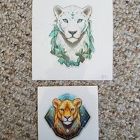 Lioness Stickers,lioness Lion Stickerspirit Animal Lioness ...