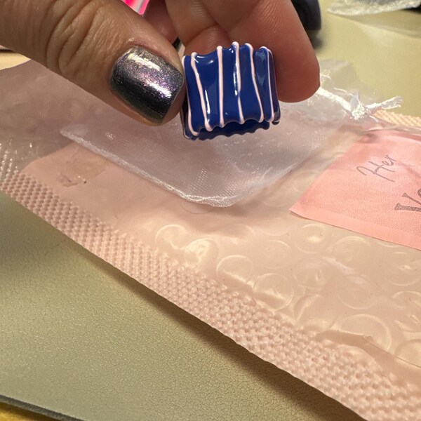 Monet Garden Enamel Blue and Adjustable Ring Size US6-8, Flower Pearl ...