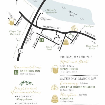 Wedding Map Custom Design / Printable DIY Digital Files / Welcome Bag ...