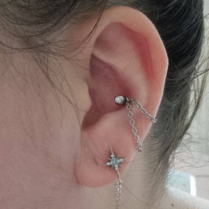 Om Dangle Cartilage Earring Helix Earring 20g 16g Ear | Etsy