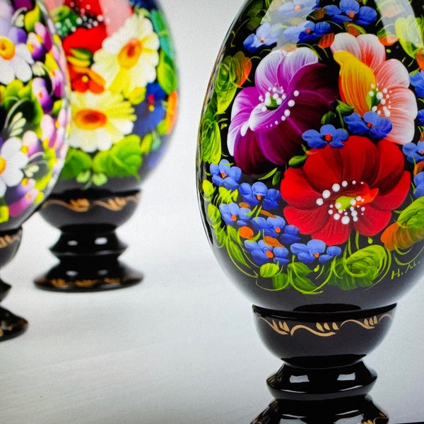 Ukrainian Easter Egg • Ukraine Seller Decorative Wooden Pysanky • Hand ...