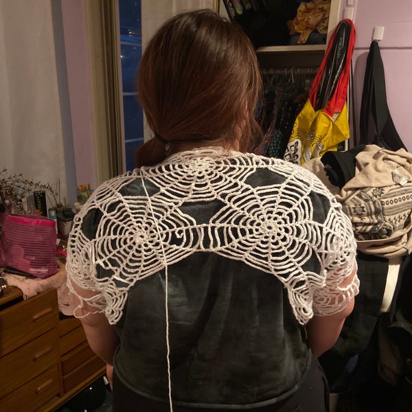 ADVANCED CROCHET PATTERN Gothic Crochet Spiderweb Top, Alternative ...