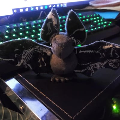 Dino Bat, Skeleton Bat, Dino, Dinosaur, Bat, Stuffed Bat, Beanie Bat ...